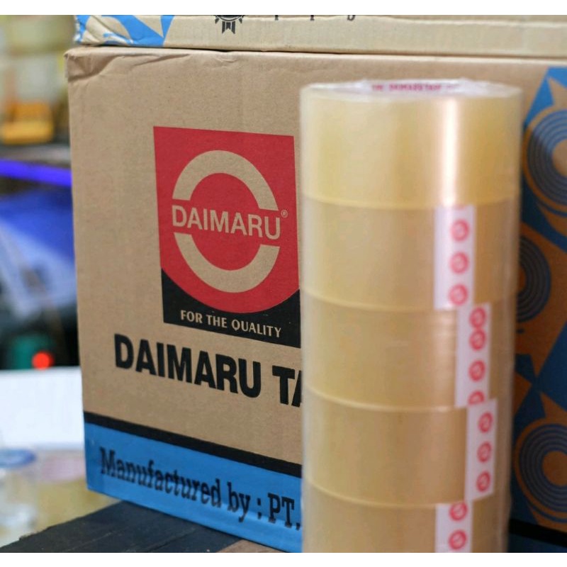 Jual Lakban Daimaru 2 inch / 48mm x 90 yard Bening dan Coklat | Shopee Indonesia
