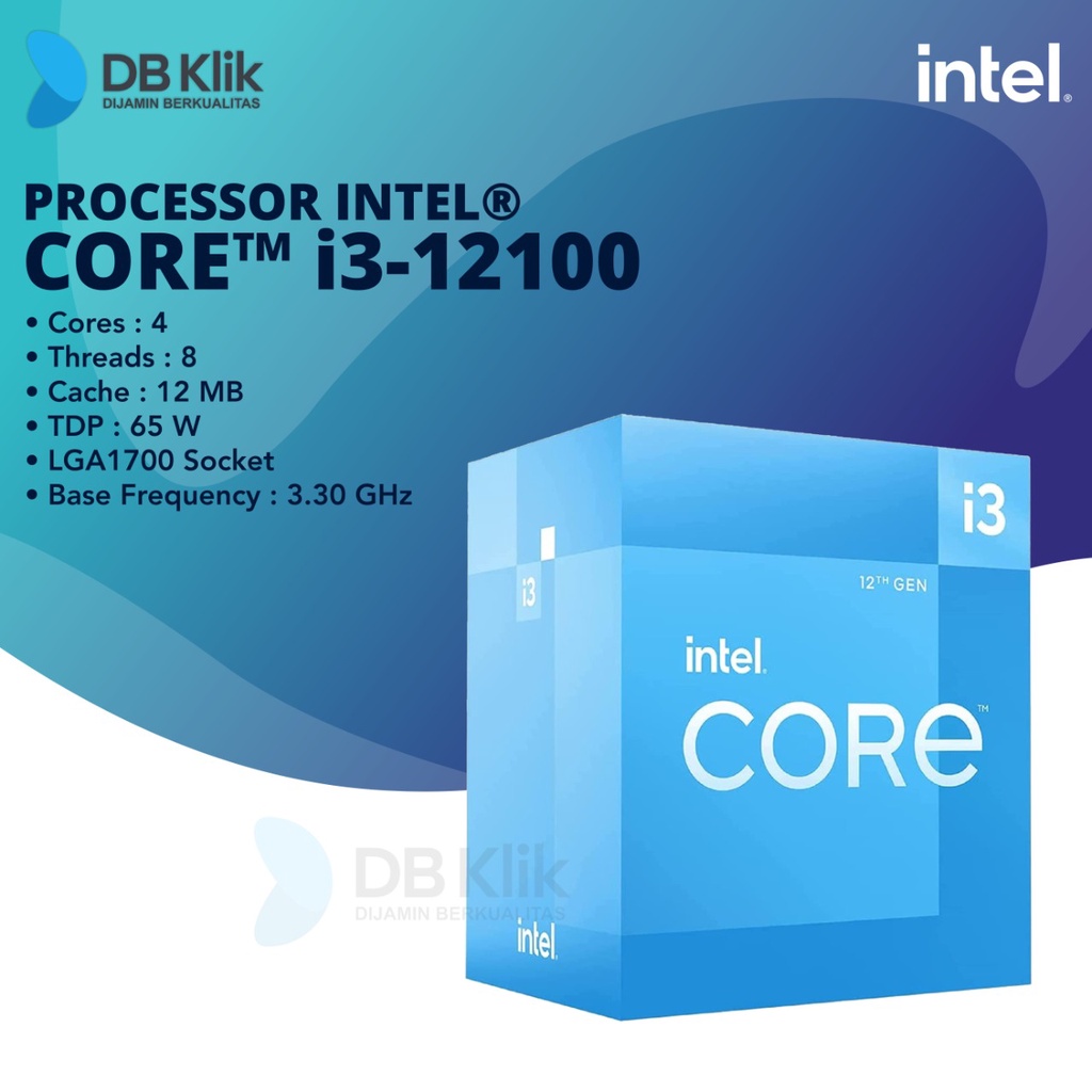 Jual Processor INTEL Core i3-12100 Box 3.3GHz LGA1700 - Intel I3 12100 Box | Shopee Indonesia