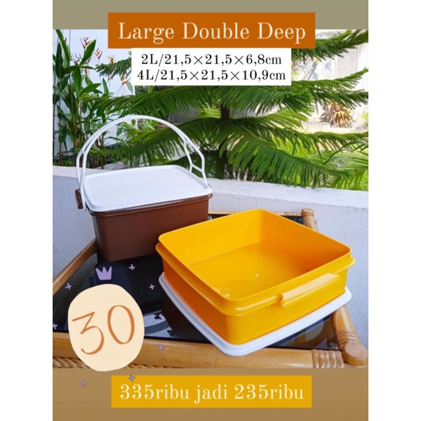 Jual Rantang Tupperware Dua Susun Large Double Deep | Shopee Indonesia