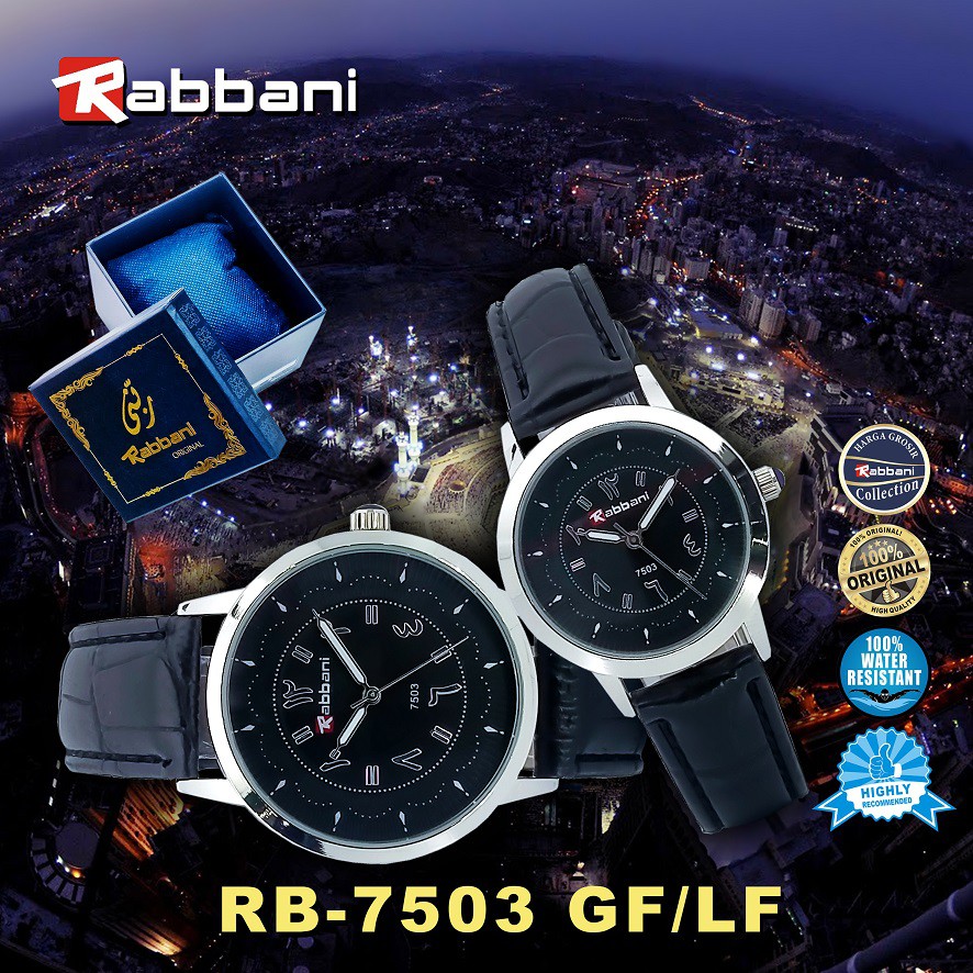 Jual Rabbani 7503 Jam Tangan Couple Kulit Original Premium Anti Air ...