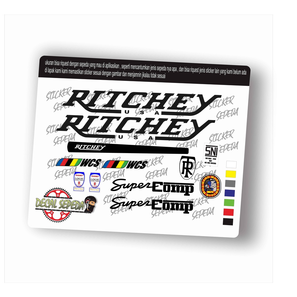 Jual decal sepeda ritchey - sticker sepeda ritchey full cutting ...
