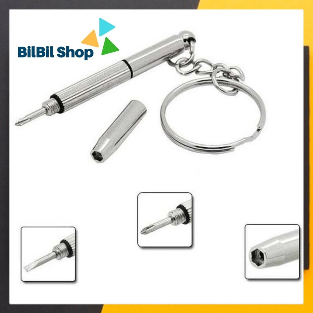 Jual Gantungan Kunci Obeng Plus Minus Mini Screwdriver Keychain EDC ...