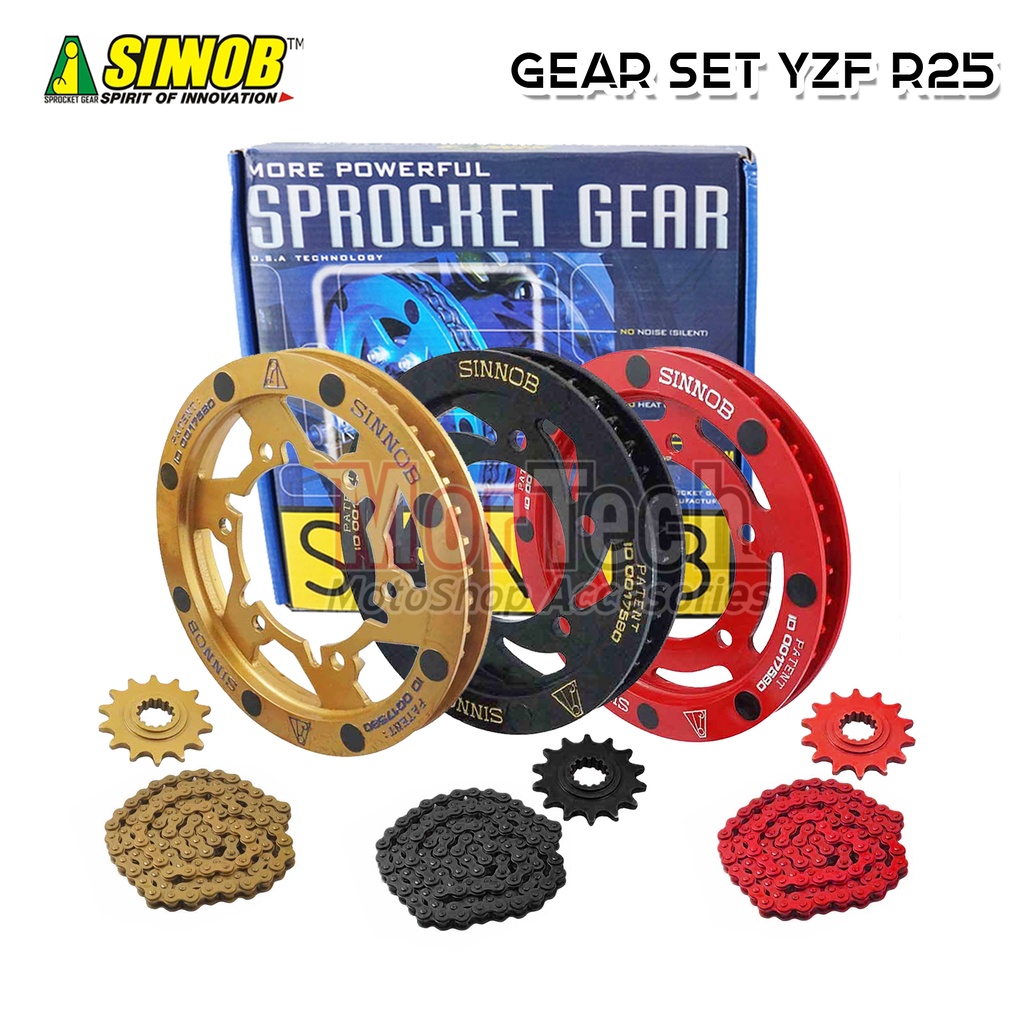 Jual Sinnob Gear - Gir Set Rantai - Rante Motor Yamaha R25 Colour Chain ...