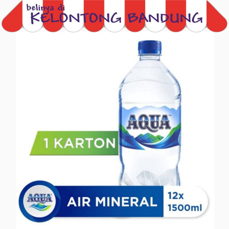 Jual Aqua Botol 1500 ml dus box karton | Shopee Indonesia