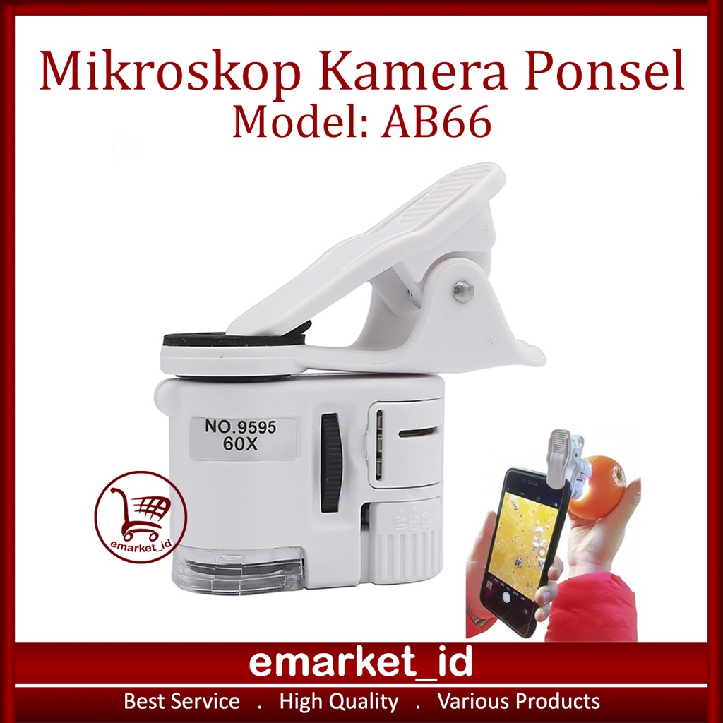 Jual Mikroskop Kamera Ponsel AB66 / Microscope LED UV Mobile Phone Camera / Magnifier Loupe ...