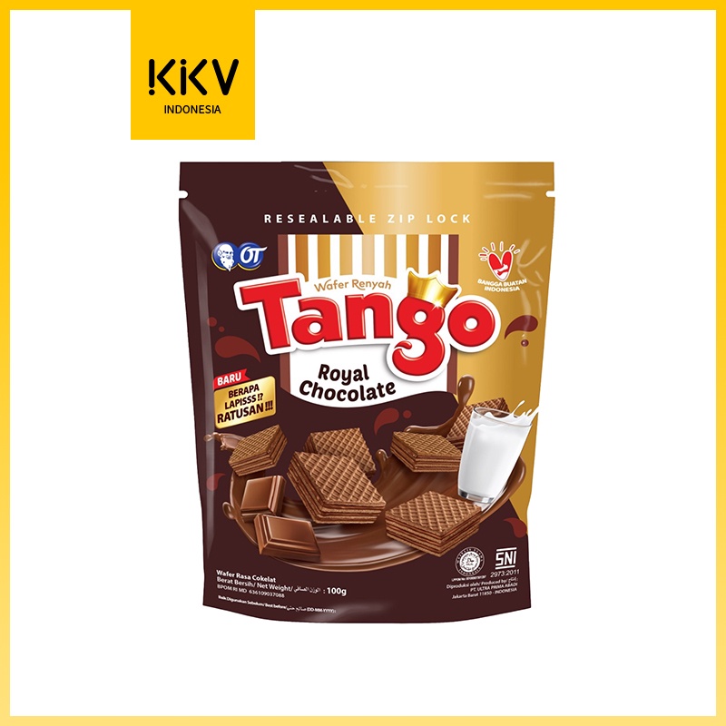 Jual KKV - Wafer Tango Vanilla Chocolate Pouch 115g | Shopee Indonesia