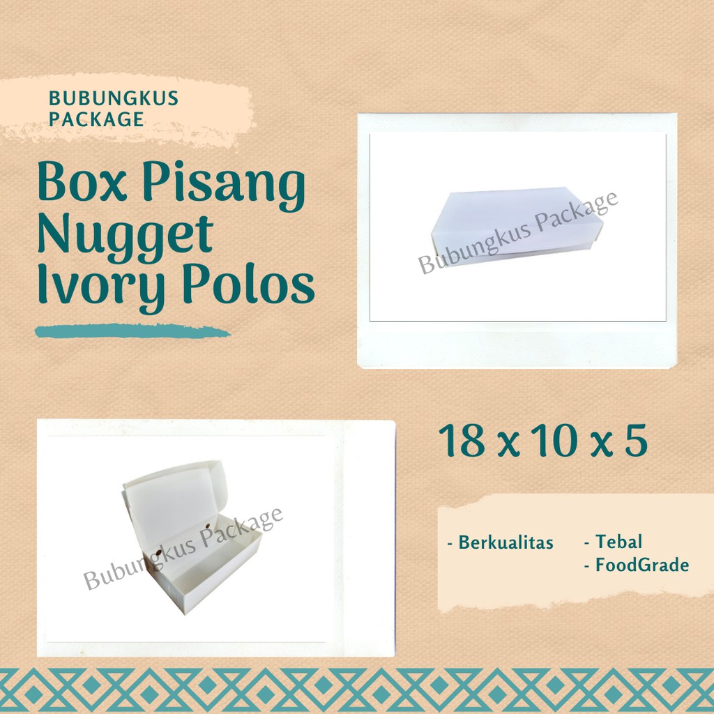 Jual Box Pisang Nugget 1pcs / Dus Nugget / Tempat Nugget / Kardus ...