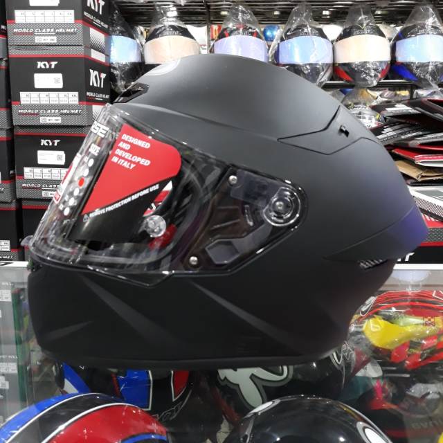 Jual Helm KYT TT Course Plain Black Matt | Shopee Indonesia