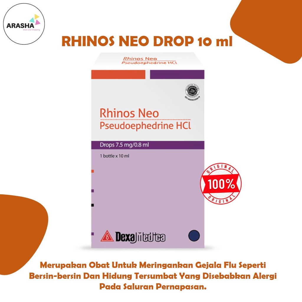 Jual RHINOS NEO DROPS 10 ML Obat Flu/Hidung Tersumbat/Pilek (Kemasan ...