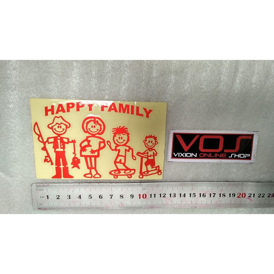 Jual STIKER HAPPY FAMILY 11.5 CM x 7.5 CM | Shopee Indonesia
