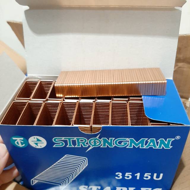 Jual Isi staples /mata staple kardus/karton strongman 3515 (35 x 15mm ...