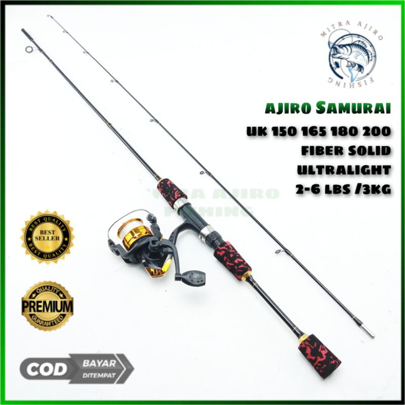 Jual JORAN PANCING FIBER LENTUR UL ULTRALIGHT AJIRO ARMY SAMURAI 150 165 180 198 CM COD GROSIR ...
