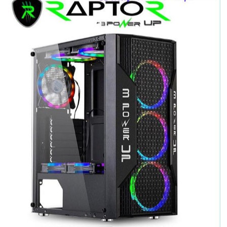 Jual Cassing Case Gaming RAPTOR BLACK STRIKE 1606 Power Up Komputer ...
