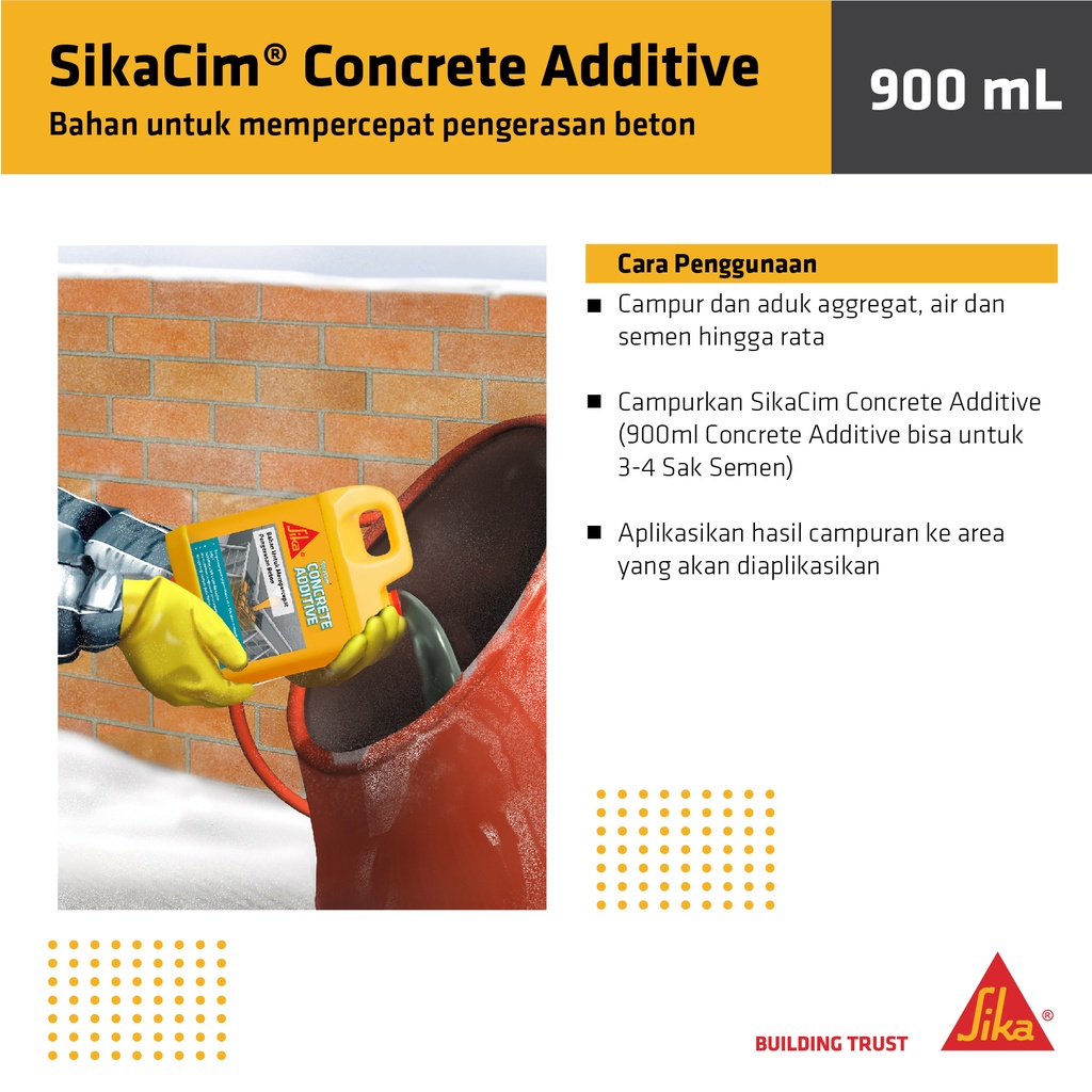 Jual Sika - Sikacim Concrete Additive Obat Cor Beton Cepat Keras Cairan 900ml | Shopee Indonesia