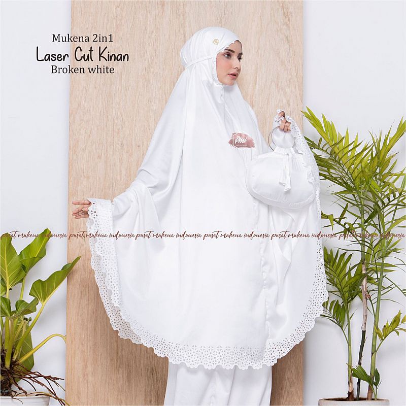 Jual Mukena Satin Premium 2in1 Laser Cut Dewasa Polos Mukena Travel ...