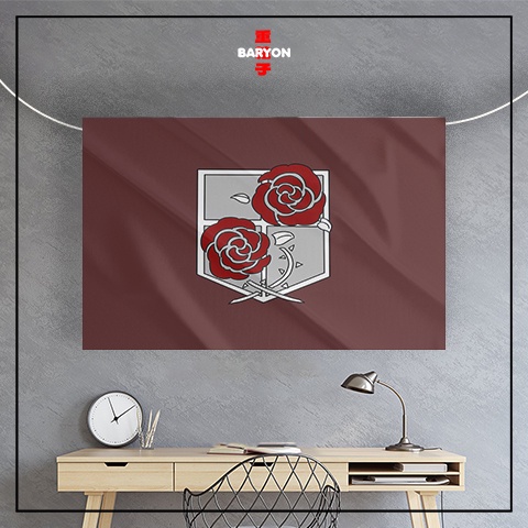 Jual BARYON Bendera Anime ATTACK ON TITAN AOT Wall Decor Flag Full ...