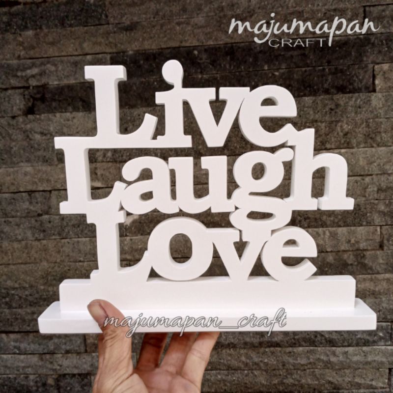 Jual LIVE LAUGH LOVE /PART2 Pajangan tulisan unik hiasan dekorasi rak ...