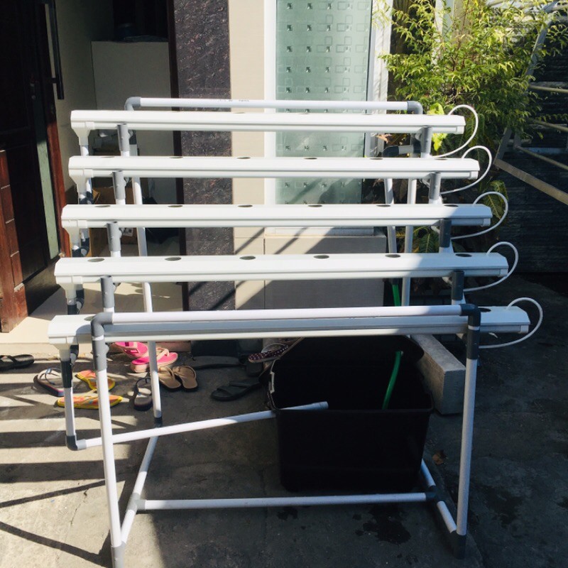 Jual hidroponik kit lengkap gully trapesium meja susun | Shopee Indonesia