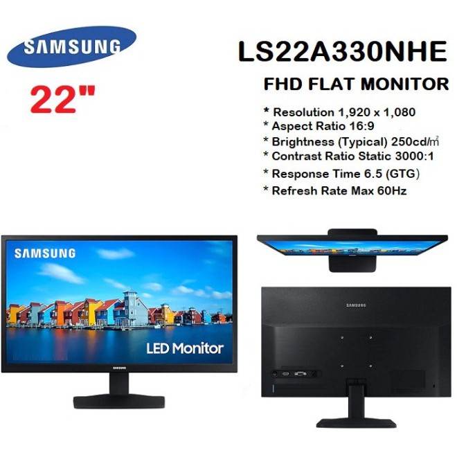 Jual Monitor Samsung 22in LS22A330/6NHE LED Full HD Output VGA + HDMI ...