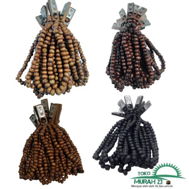 Jual Tasbih kayu 33 butir / tasbih 33 Kayu 1kd / Tasbih Kayu Murah ...