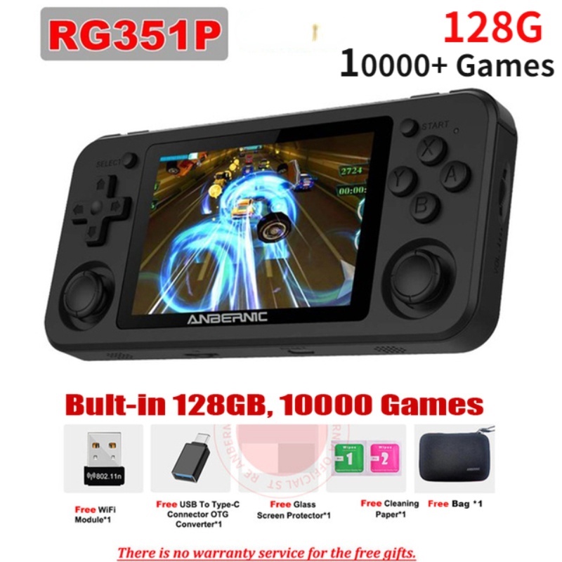 Jual 128g Anbernic Rg351p Retro Game Console Rk3326 Linux System Pc