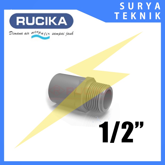 Jual Sok Drat Luar SDL 1/2 Inch Rucika AW / Socket SDL Rucika Pvc ...