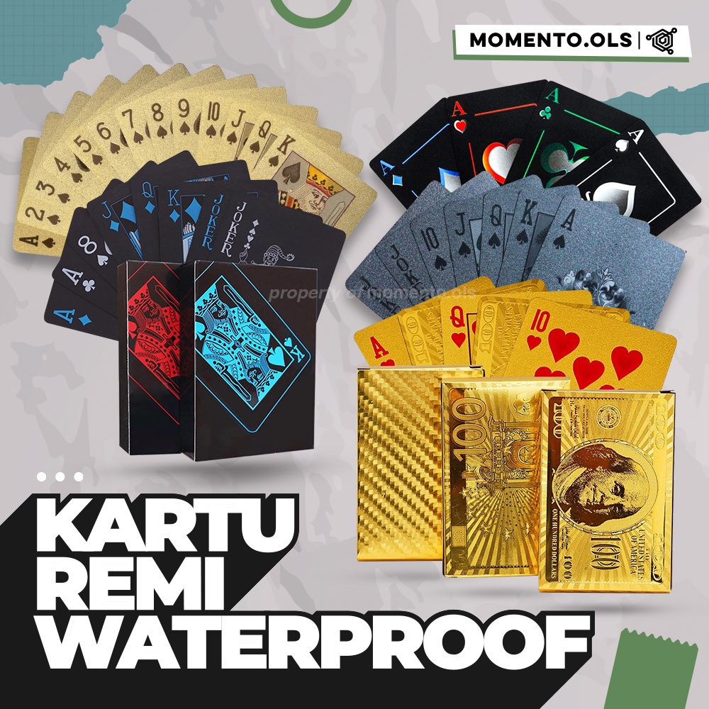 Jual Kartu Remi Waterproof Kartu Poker Premium Kartu Remi Plastik Anti ...