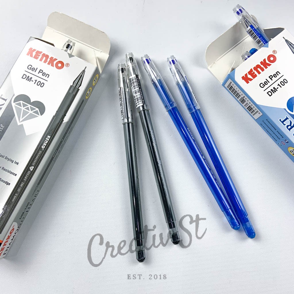 Jual KENKO Gel Pen Pulpen Pena Diamond Heart Dm-100 0.5 Mm | Shopee ...
