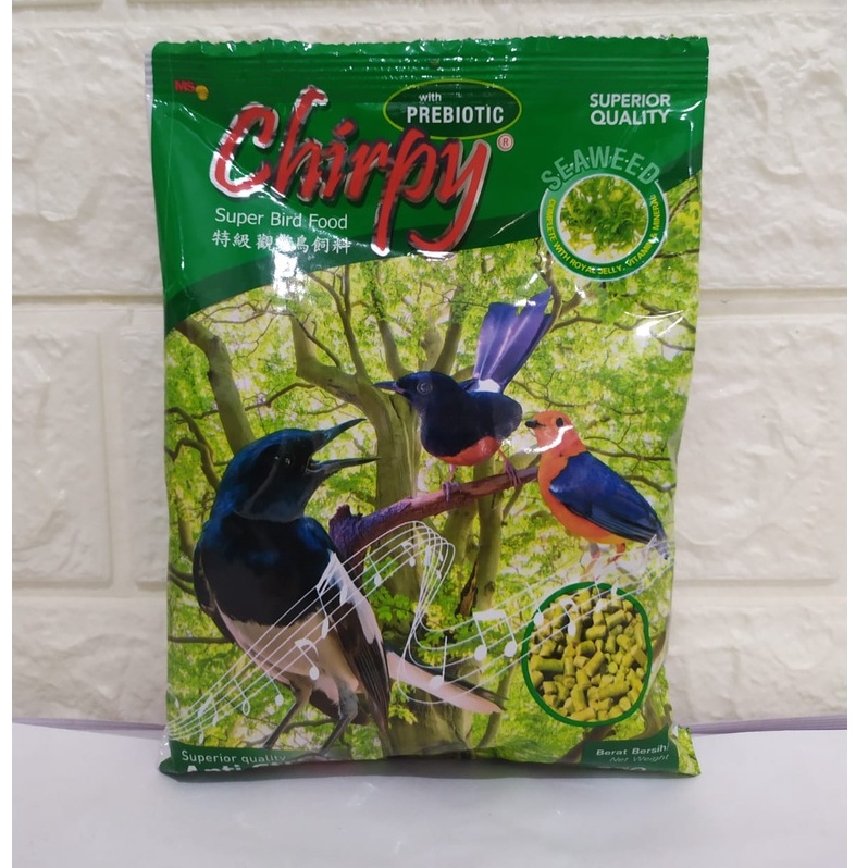 Jual Chirpy Seaweed Hijau 250 gram super bird food pakan burung murai ...