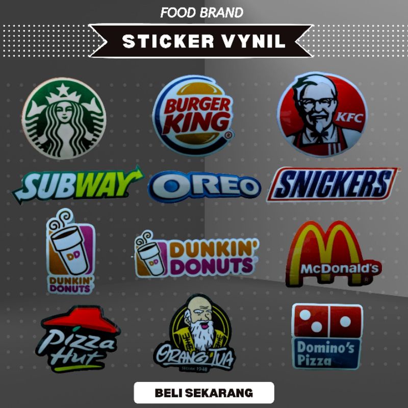 Jual [BEST SELLER] Sticker Vynil Food Brand Indo Sticker Viral Sticker ...