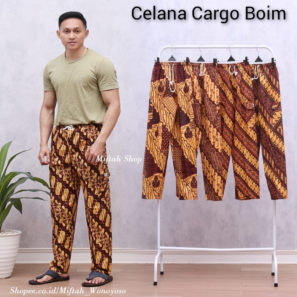 Jual Celana Boim Batik Dewasa fit to XXL /JUMBO Panjang Santai Extra ...
