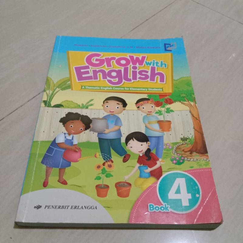 Jual BUKU ORI BUKU GROW WITH ENGLISH KELAS 4 SD PENERBIT ERLANGGA | Shopee Indonesia