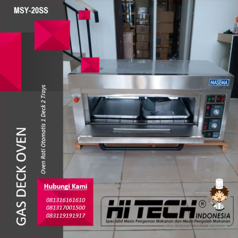 Jual Gas Deck Oven Otomatis 1 Deck 2 Tray MASEMA MSY-22SS Oven Roti Automatic 1 Deck | Shopee ...