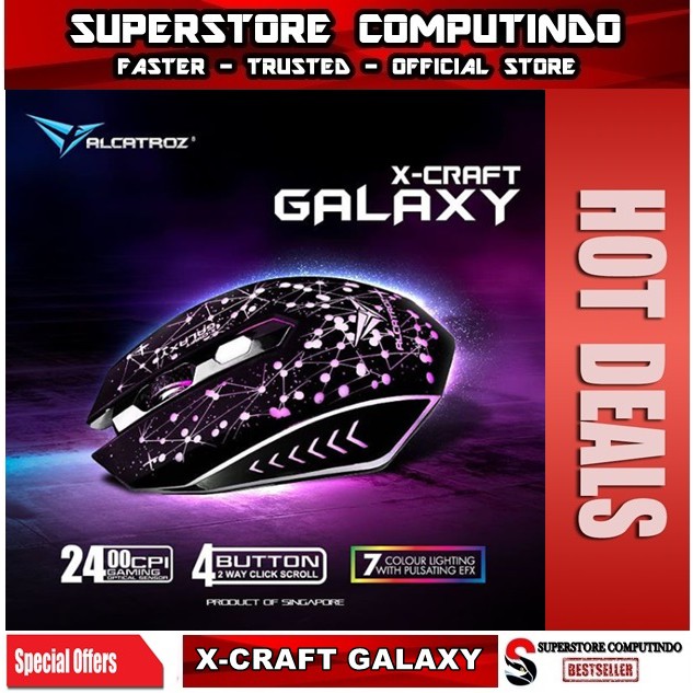 Jual Alcatroz X-Craft Galaxy-Mouse Gaming | Shopee Indonesia