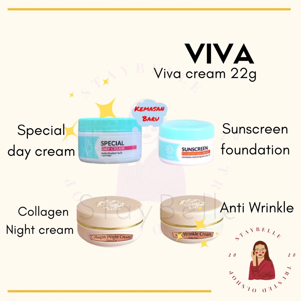 Jual Viva Cream Collagen Night | Anti Wrinkle | Special Day with UV ...