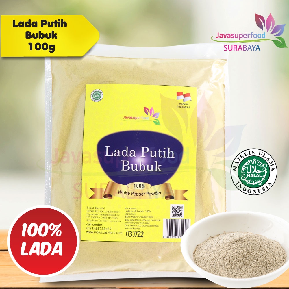 Jual LADA PUTIH BUBUK / WHITE PEPPER POWDER 100G | Shopee Indonesia