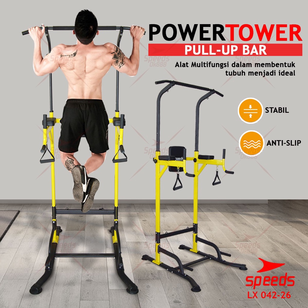Jual SPEEDS Sport Power Tower Pull Up Bar Chin Up Hanging Bar Alat ...