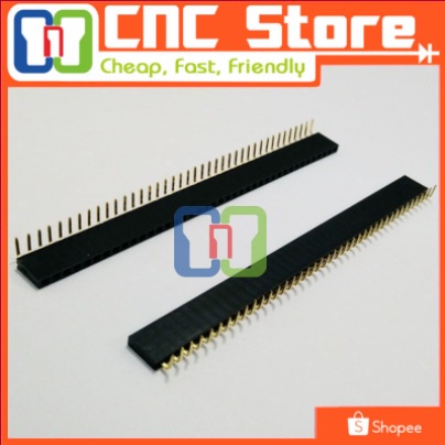 Jual [CON-0010] PIN HEADER STRIP FEMALE 1X40 2.54MM RIGHT ANGLE L ...