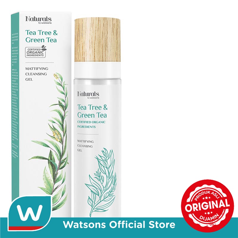 Jual Naturals By Watsons Tea Tree & Green Tea Mattifying Cleansing Gel ...