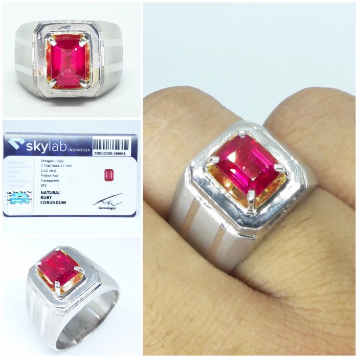 Jual Cincin Batu Permata Red Ruby Size Kantoran Minimalis - Ukuran ...