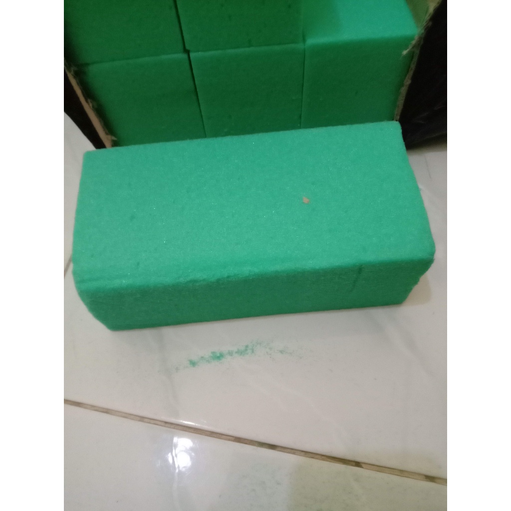 Jual BUSA KERING gabus kering FLORAL FOAM oasis kering WARNA HIJAu ...