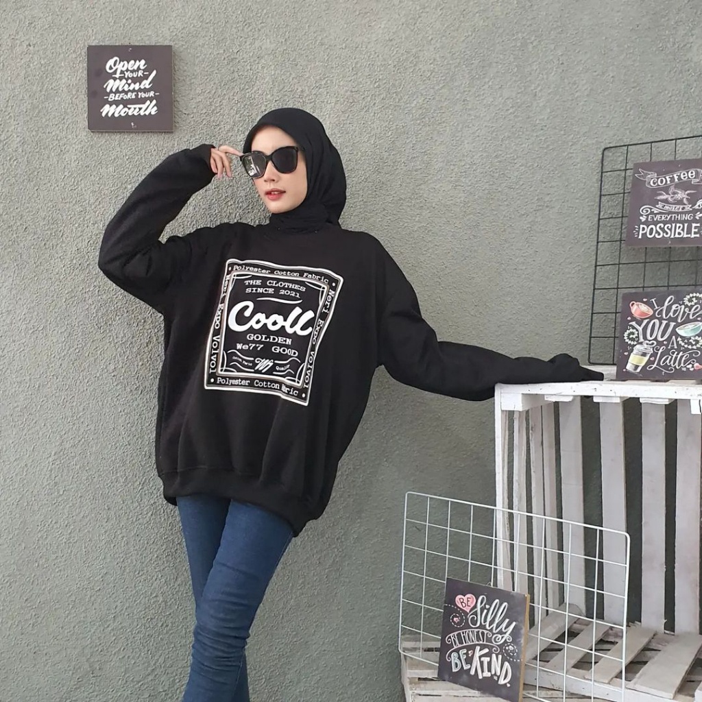 Jual SWEATER COOL GOLDEN UNISEX BAHAN FLEECE - SWEATER JUMPER PRIA ...