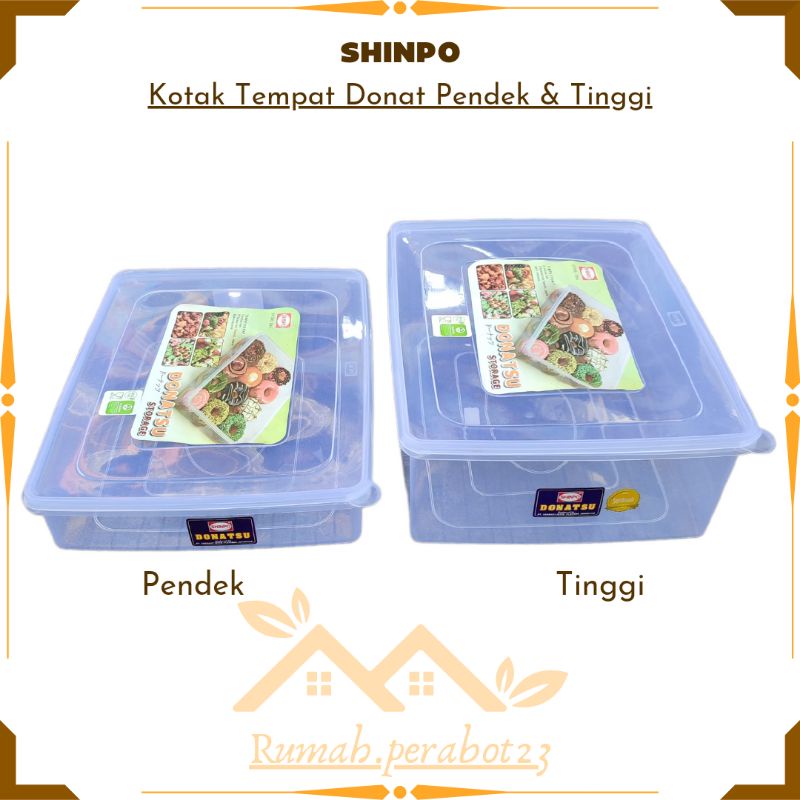 Jual Shinpo Donatsu Storage Kotak Tempat Penyimpanan Makanan Kotak ...