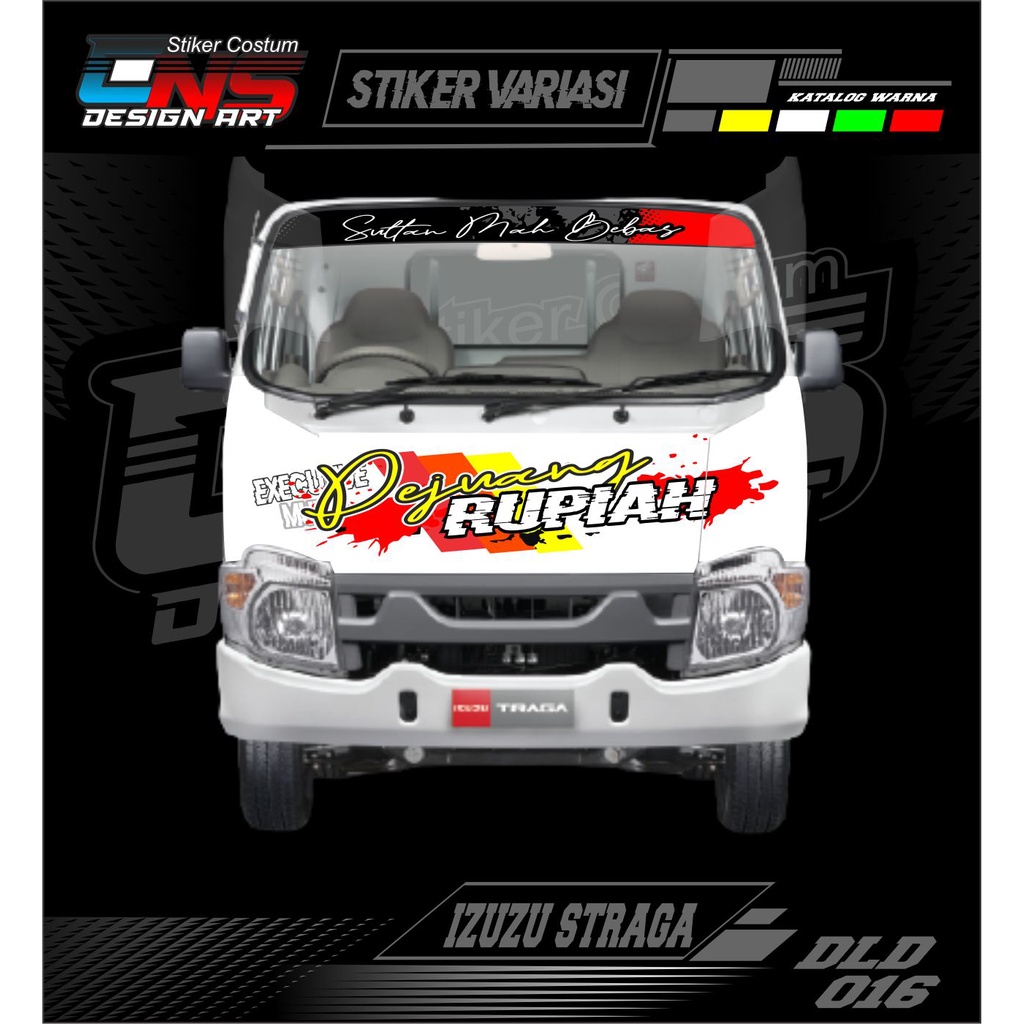 Jual Sticker Stiker Depan ISUZU TRAGA Sticker Stiker Print Stiker ...