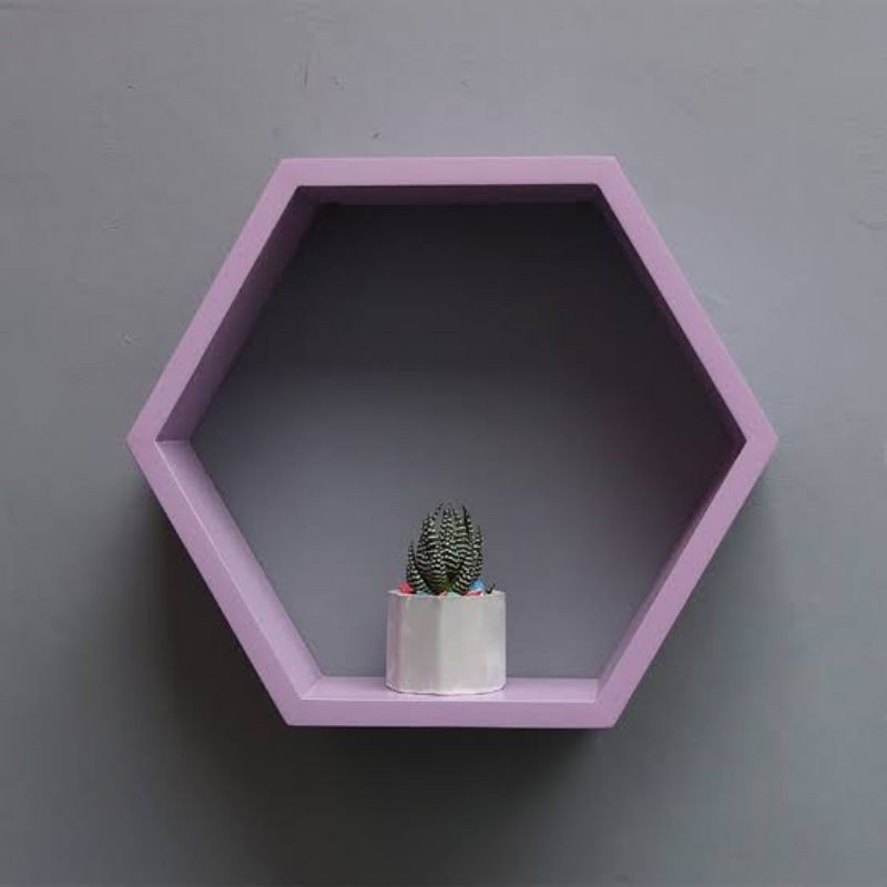 Jual RAK DINDING HEXAGONAL / RAK AESTHETIC MODERN MURAH UKURAN 20cm ...