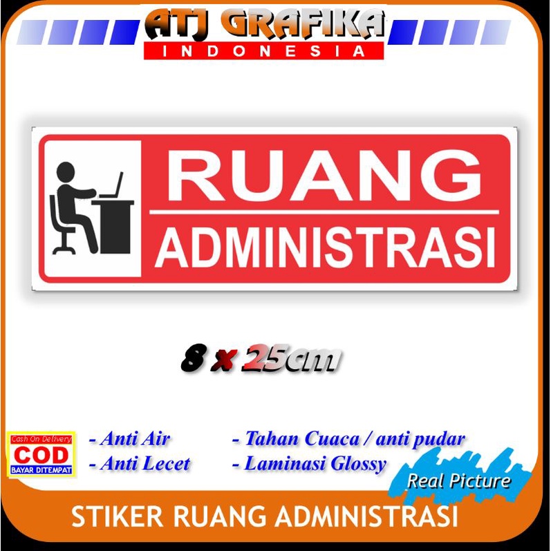 Jual Stiker ruang administrasi ruang khusus kantor toko sticker ...