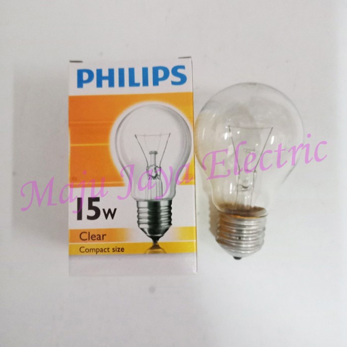 Jual Lampu Pijar Philips Clear 15 w Watt 15W Standard Bulb E27 Compact ...
