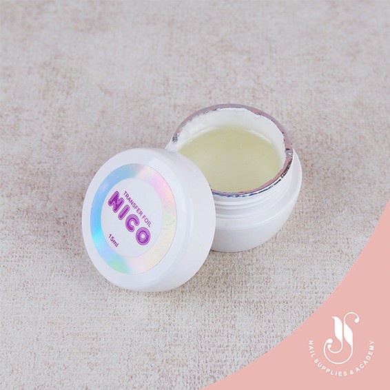 Jual Nico Transfer foil 15ml lem foil Nico Clear gel | Shopee Indonesia
