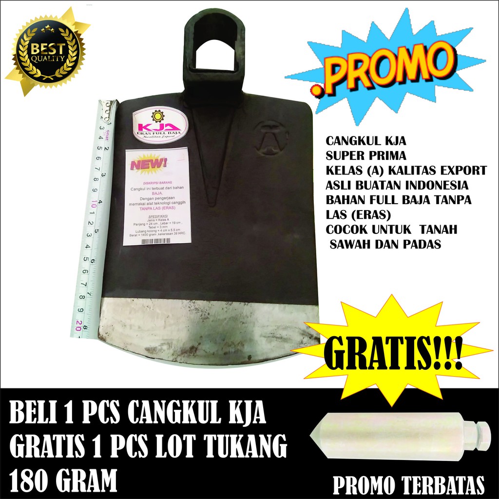 Jual PROMO GROSIR Cangkul baja asli gratis lot tukang 160 gram cangkul ...