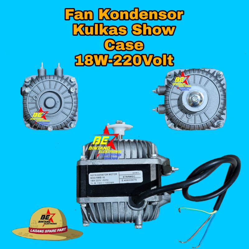 Jual Fan Motor Condensor Kulkas Showcase 18 watt Dinamo Kondensor Show ...